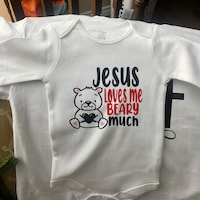 Jesus Loves Me Beary Much. - Etsy
