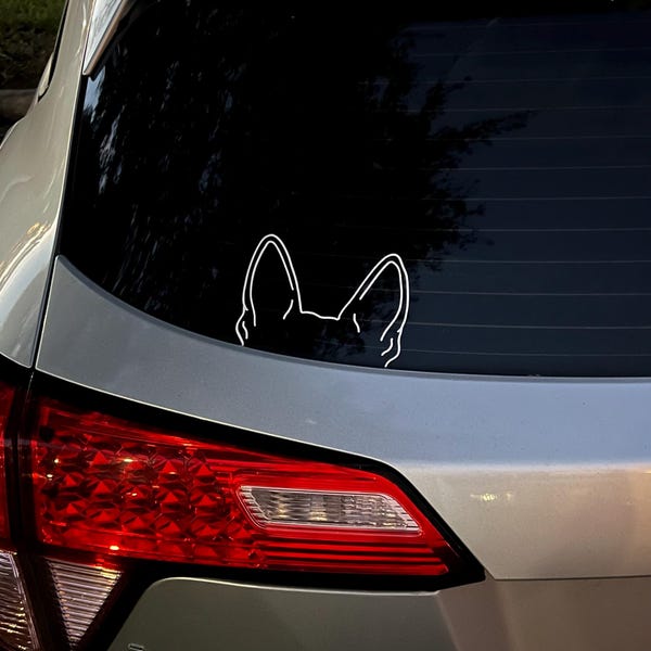 Custom Dog Ear Drawing and Decal 4 Inches Wide - Etsy