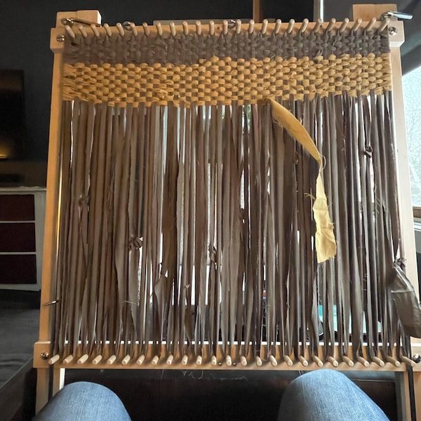 Adjustable Twining Loom for Rag Rugs, Place Mats, and Potholders. Maple ...