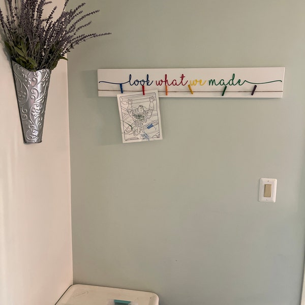 3D Kids Craft Look What I Made Sign | Kids Art Display Signs | Playroom ...