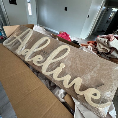 Large Baby Name Sign, Large Nursery Name Sign, Big Family Name Sign ...