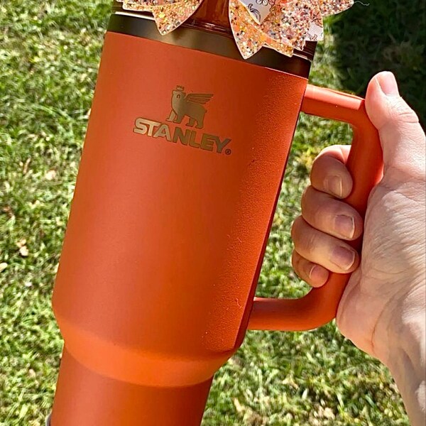 Cherry Mocha Stanley Tumbler Bow Straw Topper Burgundy Stanley Cup Bow ...