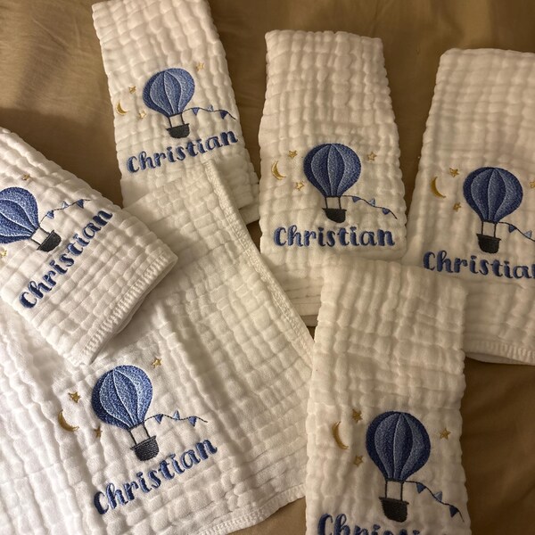 Fishing Personalized Baby Burp Cloths, Monogram, Embroidered, Baby Girl ...