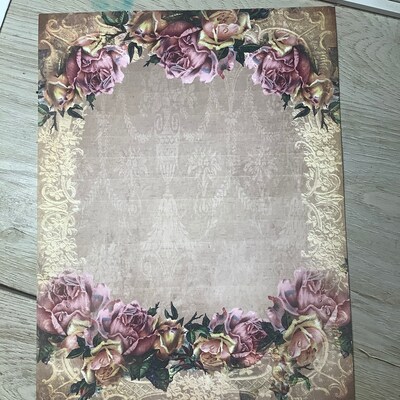 Digital Vintage, Old Digital Wallpaper, Pink Rose Digital Labels and ...