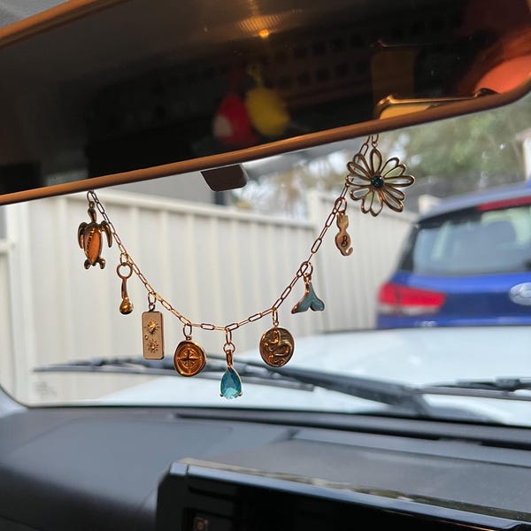 Make Ur Car Charms, Engravable Steering Wheel Chain, Car Ornament, Car ...