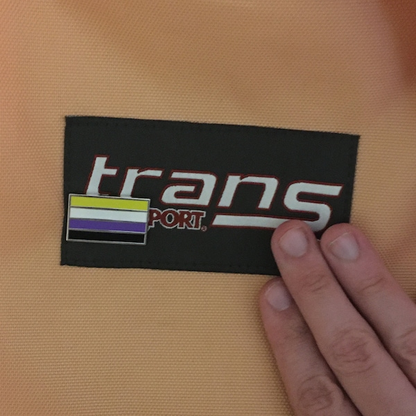 Nonbinary Pride Flag Enamel Pin - Genderqueer, Androgyny, Third Gender ...