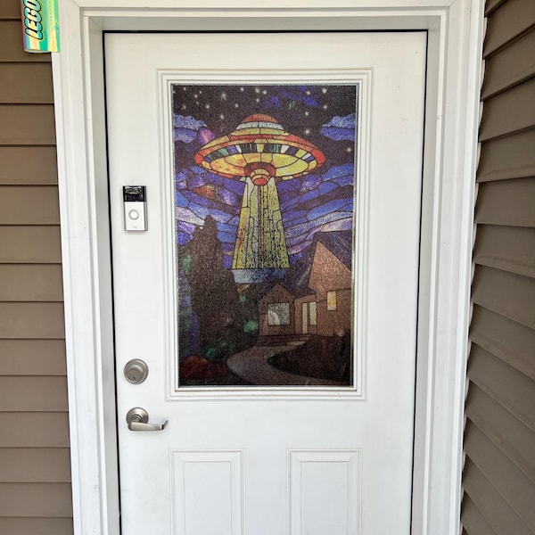 Customized Window Stained Glass Round Window Films Privacy Static Cling ...