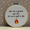 Personalized Cross Stitch Frame, Custom Floral Embroidery Keepsake ...