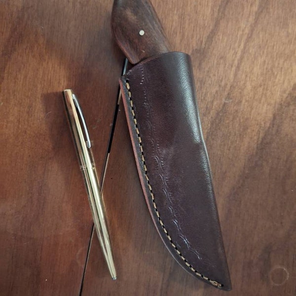 Hand Forge Bushcraft Knife With Sheath | Rosewood Fixed Blade Custom Knife | Hunting Knife ...