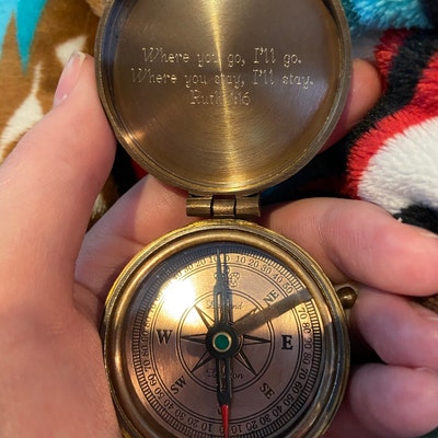 Compass Personalized Engraved Compass Wedding Gift - Etsy