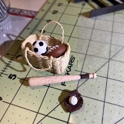 Set of 3 Dollhouse Miniature Jacks Figurine, Dollhouse Decor, Miniature ...