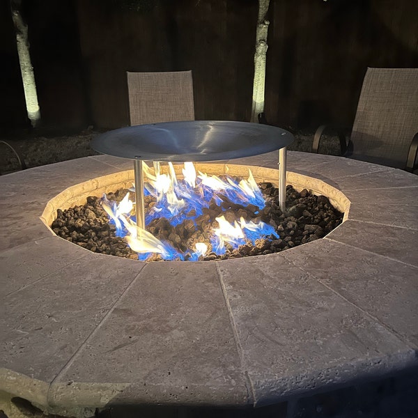 28" Fire Pit Heat Deflector / Reflector and Cover for Better Warmth ...