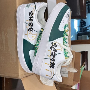 Green Color Block Custom Air Force 1s - Etsy