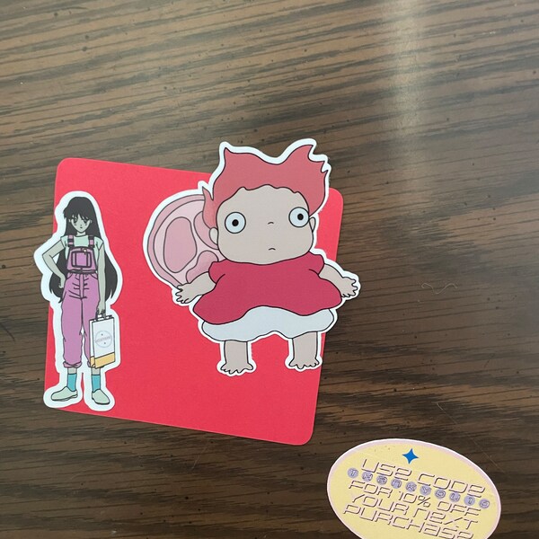 Ponyo Sticker | Ponyo and Ham Sticker | Ponyo Anime | Studio Ghibli ...