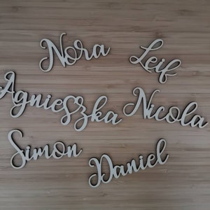 Laser Cut Wood Names Custom Laser Cut Name Signs Wedding Place - Etsy