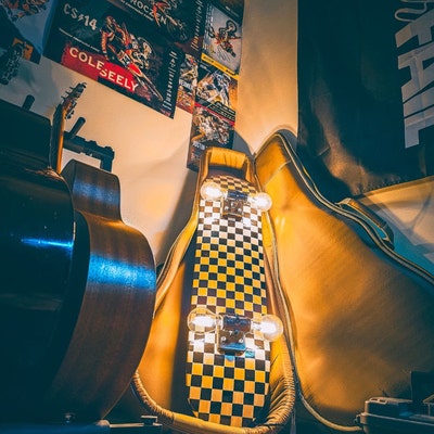 Skateboard Lamp Checkerboard - Etsy