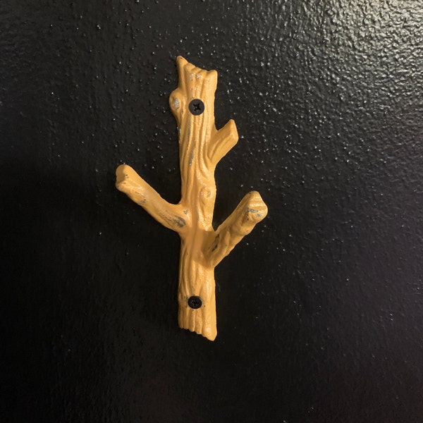 Cast Iron Tree Branch Hook, Wall Hooks, Bathroom Hooks, Towel Hooks ...