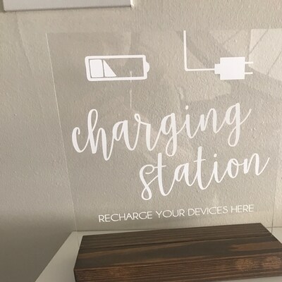 Charging Station Sign Charging Bar Sign Charge Your Device - Etsy