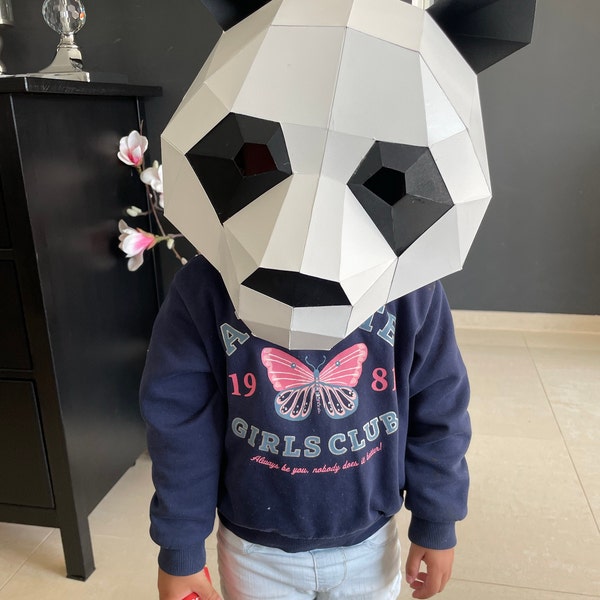 Cute Panda Mask, DIY Gift Idea, DIY Printable Animal Mask, Instant Pdf ...