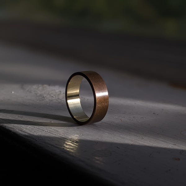 Hand Carved Copper Roman Numeral Ring - Etsy