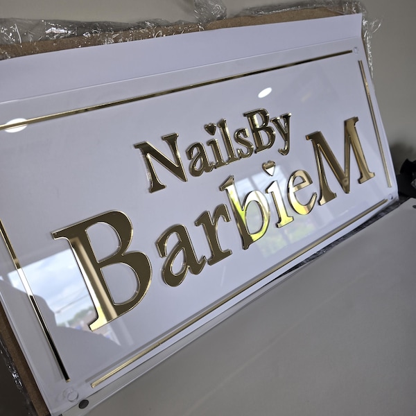Large Entryway Sign for Wall , Custom Acrylic Lobby Sign , Double Sided ...