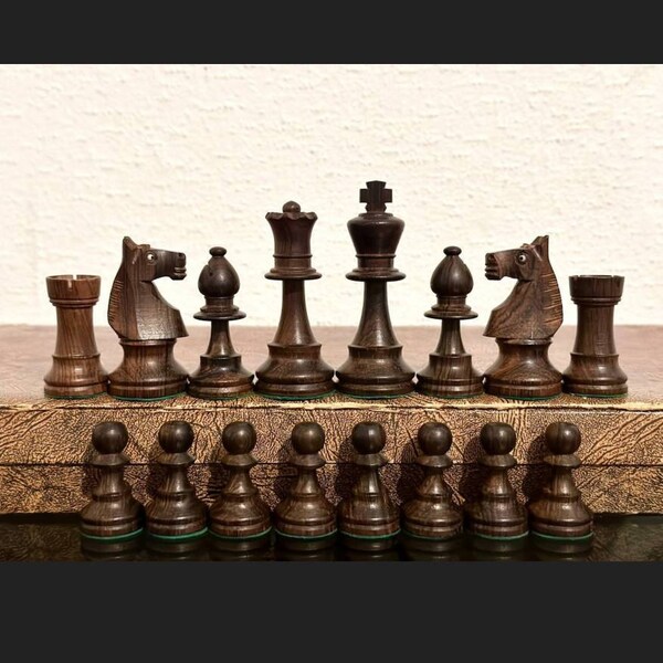 Wooden Chess Set Made in Germany 60s Vintage in Original Box. Great ...