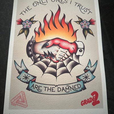 Nanalan monster Inspired Tattoo Flash Style High Quality A4 Print - Etsy