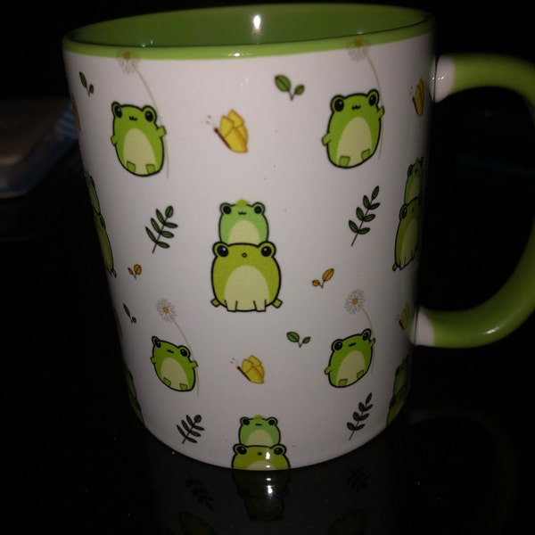 Cute Frog Mug Kawaii Frog Mug Frog Lover Frog Gift Frog Birthday ...