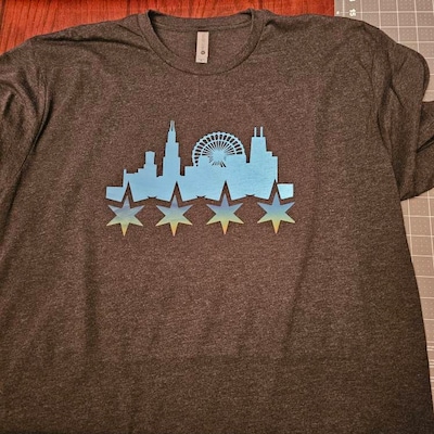 Chicago Svg, Stars Svg, Chicago, Illinois Skyline Cityscape Silhouette ...