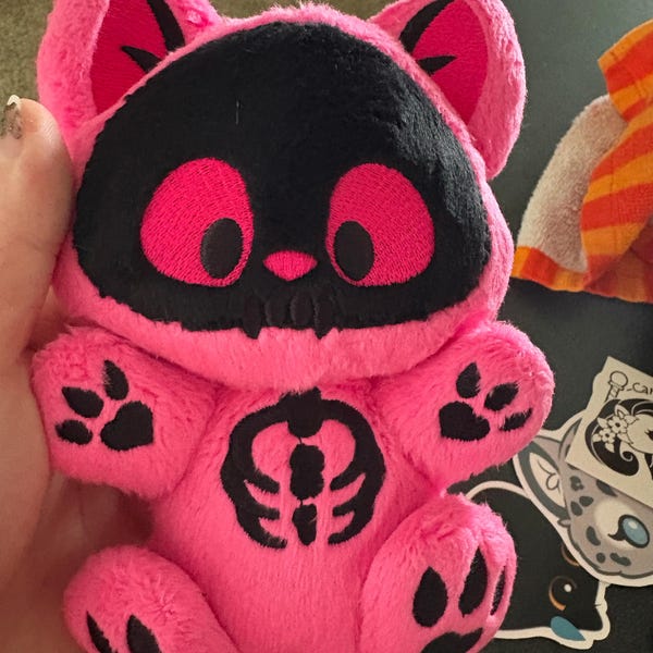 Skelly Cat Snugglebean Plush - Littlefox's Toebeans Larger Size ...