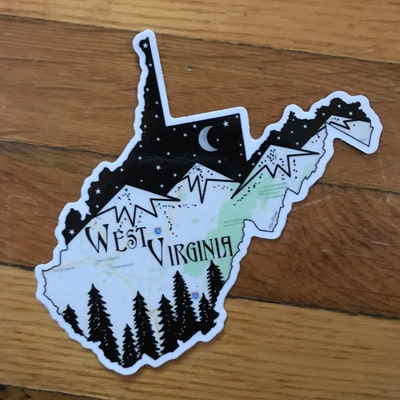 West Virginia Sticker State of West Virginia West Virginia - Etsy