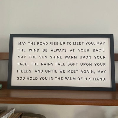May the Road Rise up Sign Irish Blessing Sign Irish Prayer Sign ...