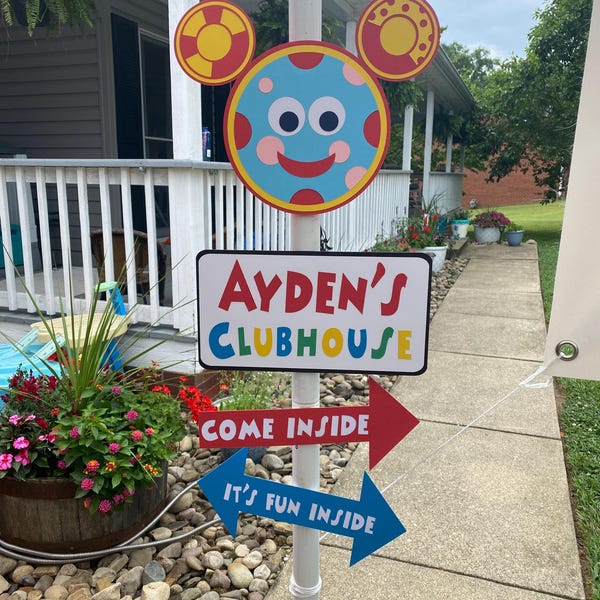 Personalized Mickey Mouse Clubhouse Party Sign - Etsy