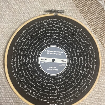 Personalised Song Sheet Music Notes Lyrics Print 1st, 2nd Anniversary ...