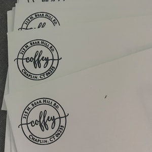 Address Stamp, Self Inking, Round Design, Personalized Custom Return ...