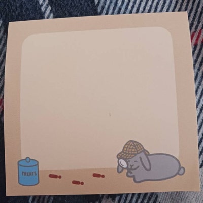 Detective Flopsy Rabbit Sticky Notes, Cute Kawaii Bunny Post-it Notes ...
