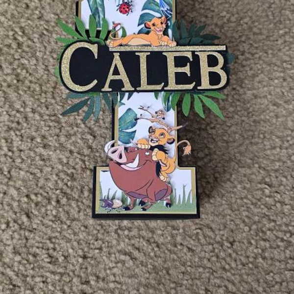 3D Lion King Number: Safari Birthday Party Decoration - Etsy