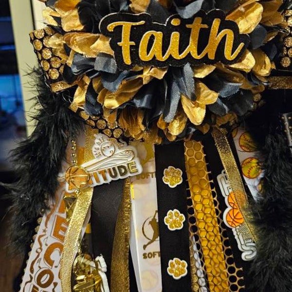 Glitter Homecoming Mum Cutout: Cursive Die Cut, Cardstock Layers - Etsy