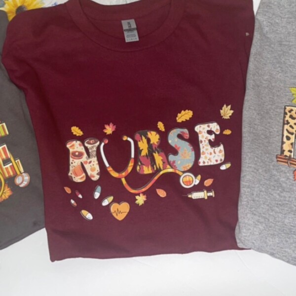 Fall Nurse Png Sublimation Design Download, Autumn Png, Hello Fall Png ...