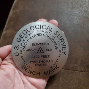Pewter Engraved Benchmark - Etsy