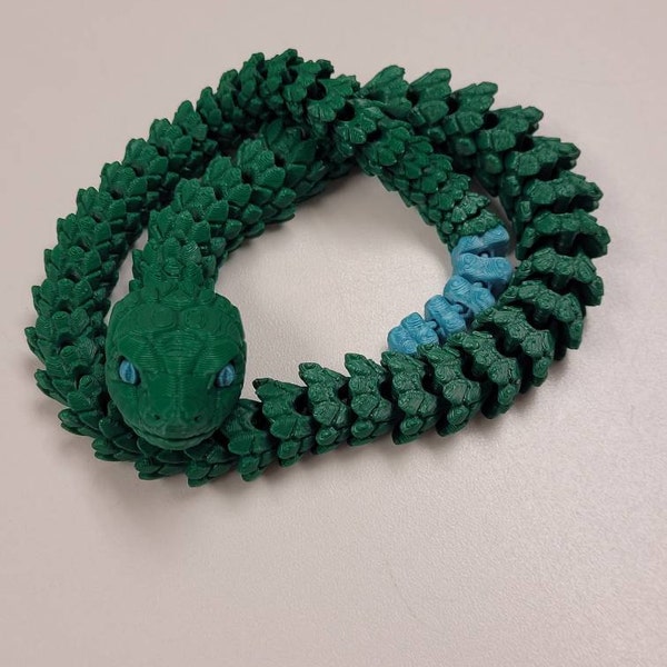 Flexi Articulated Rattle Snake Desk Toys Valentine Gifts Dragons D&D 3D ...