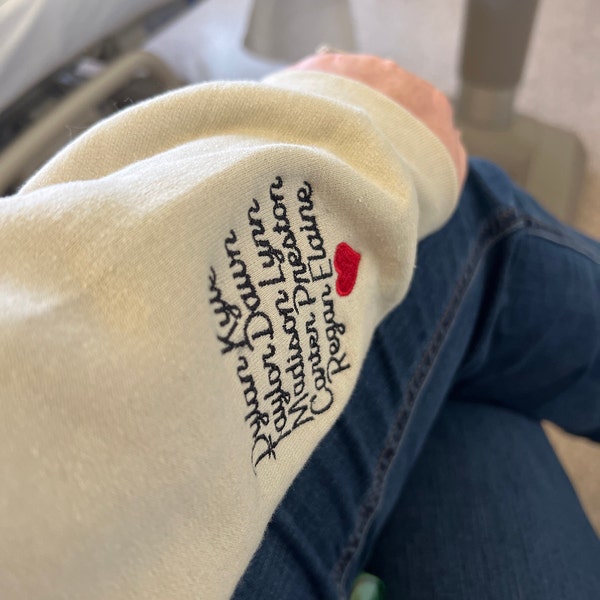 Custom Mama Embroidered Sweatshirt With Kids Names Embroidered on ...