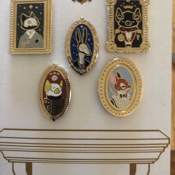 Portrait of a White Bat - Series 1 - Collectable Enamel Pin - Etsy