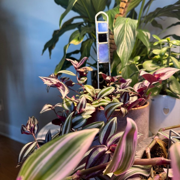 Set of Three Mini PLANT STAKES - Stained Glass - Triple Triple - Etsy