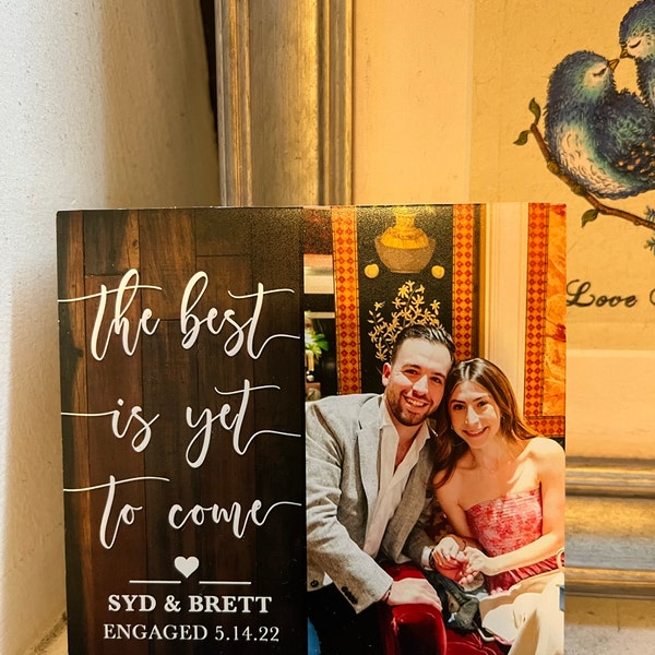 Personalized Engagement Gift - Photo Block 4" or 6" - Custom Engagement ...