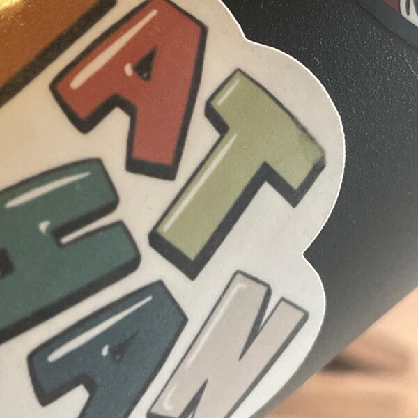 Custom Name Sticker: Colorful Funky Pastel Personalized Stickers of ...