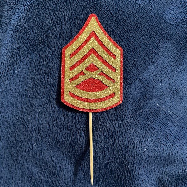 Marine Corps Enlisted Rank Cupcake Toppers USMC Promotion and ...