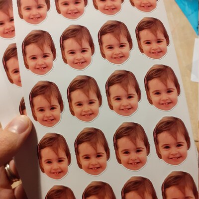 Personalised Custom Vinyl Face Stickers, Makes A Unique Personalised ...