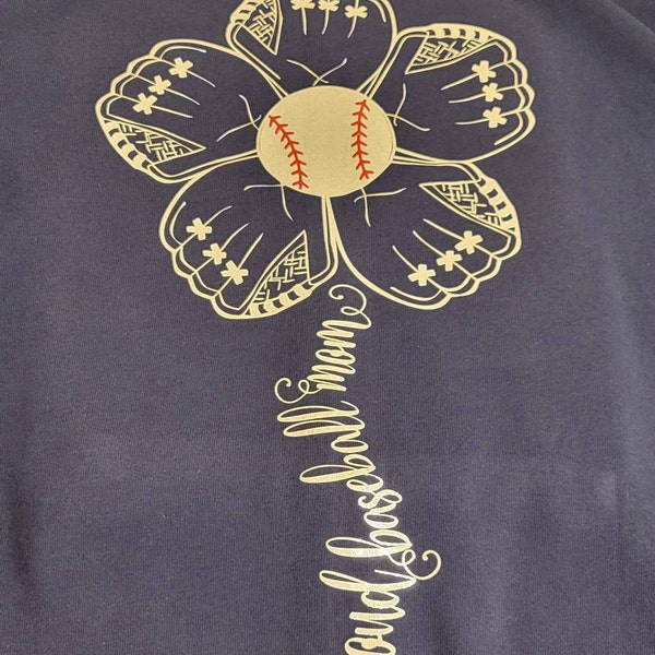 SVG Proud Baseball Mom, Baseball Flower, Baseball Flower Mom, SVG ...