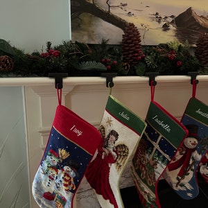 Black Iron Metal Christmas Stocking Holder Stocking Hanger - Etsy